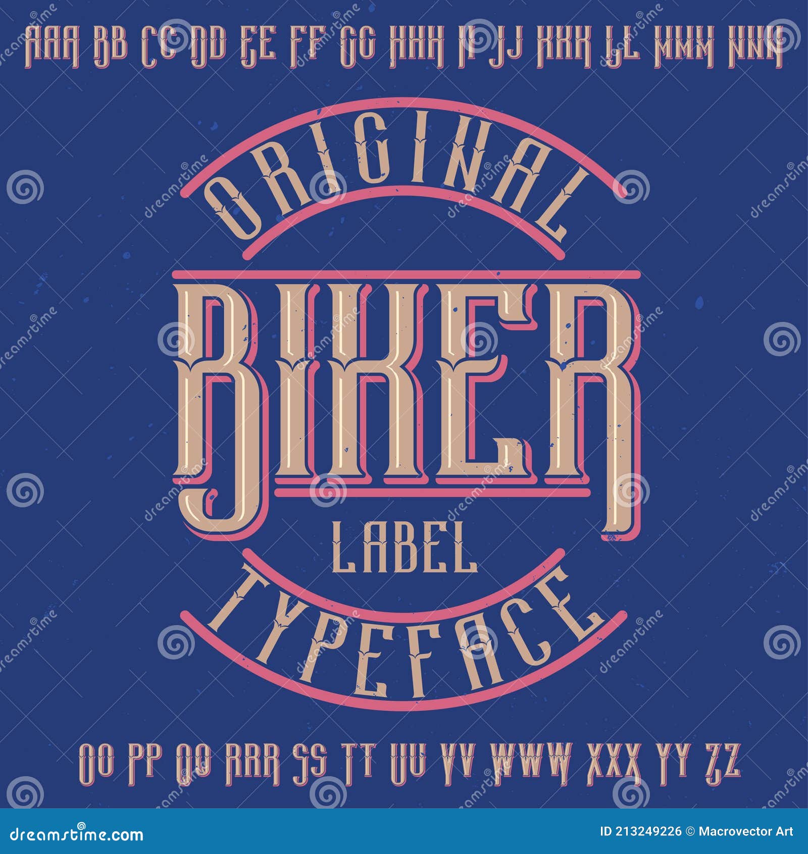Original label typeface stock vector. Illustration of background ...