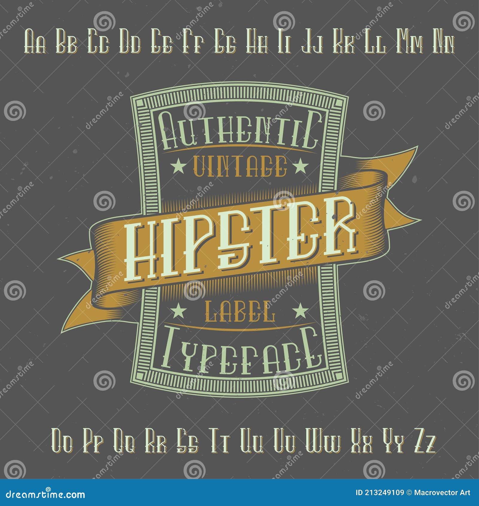 Original label typeface stock vector. Illustration of decoration ...