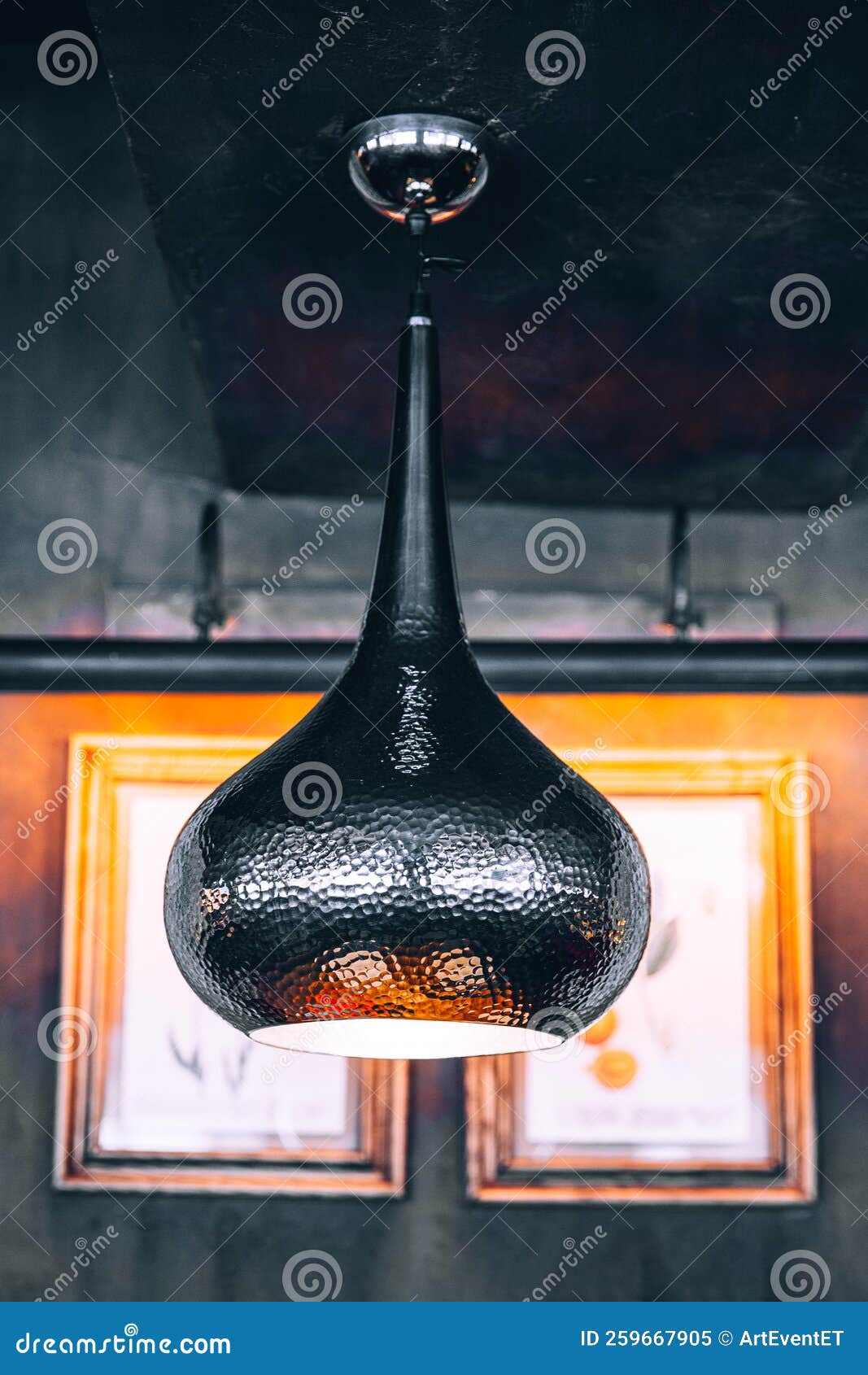 Original Lamp from Copper Embossing Stock Image - Image of light ...