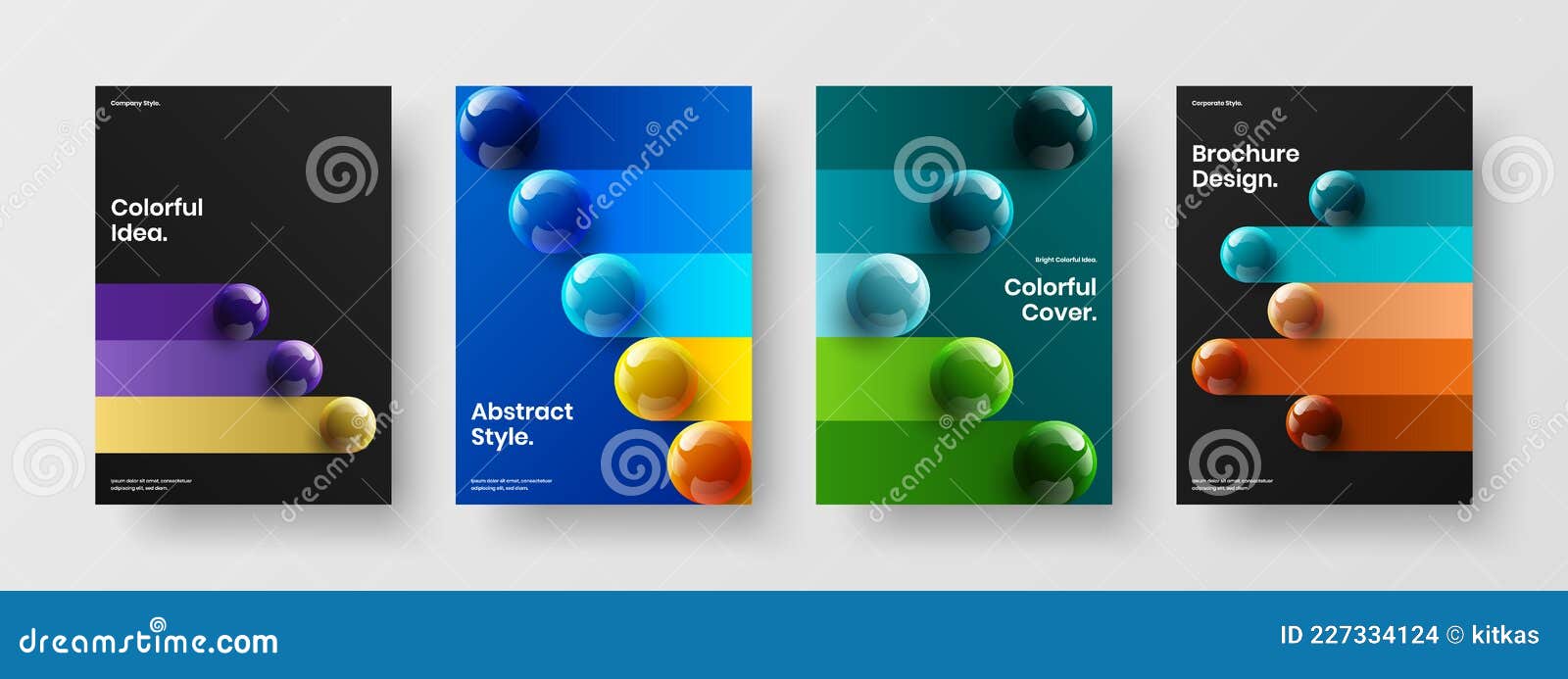 Original Leaflet A4 Vector Design Concept Set Stock Vector ...