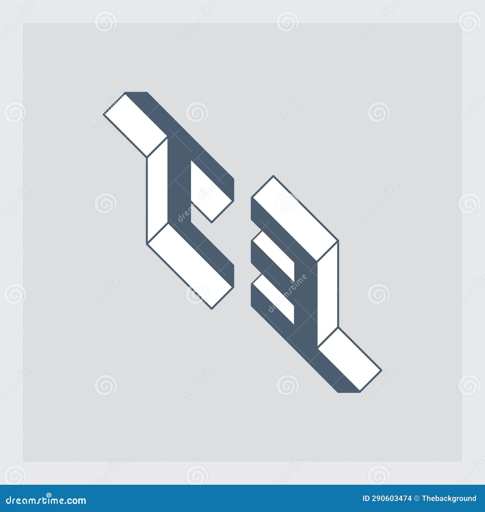 Original Letter C and Number 3. C3 - Monogram or Logotype Stock Vector ...