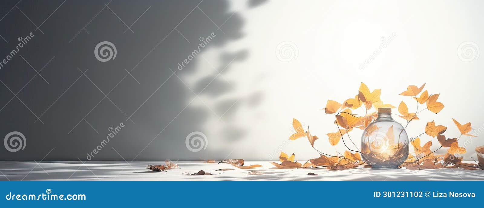 An Original Light Background Image with a Slight Shadow of a Plant for ...