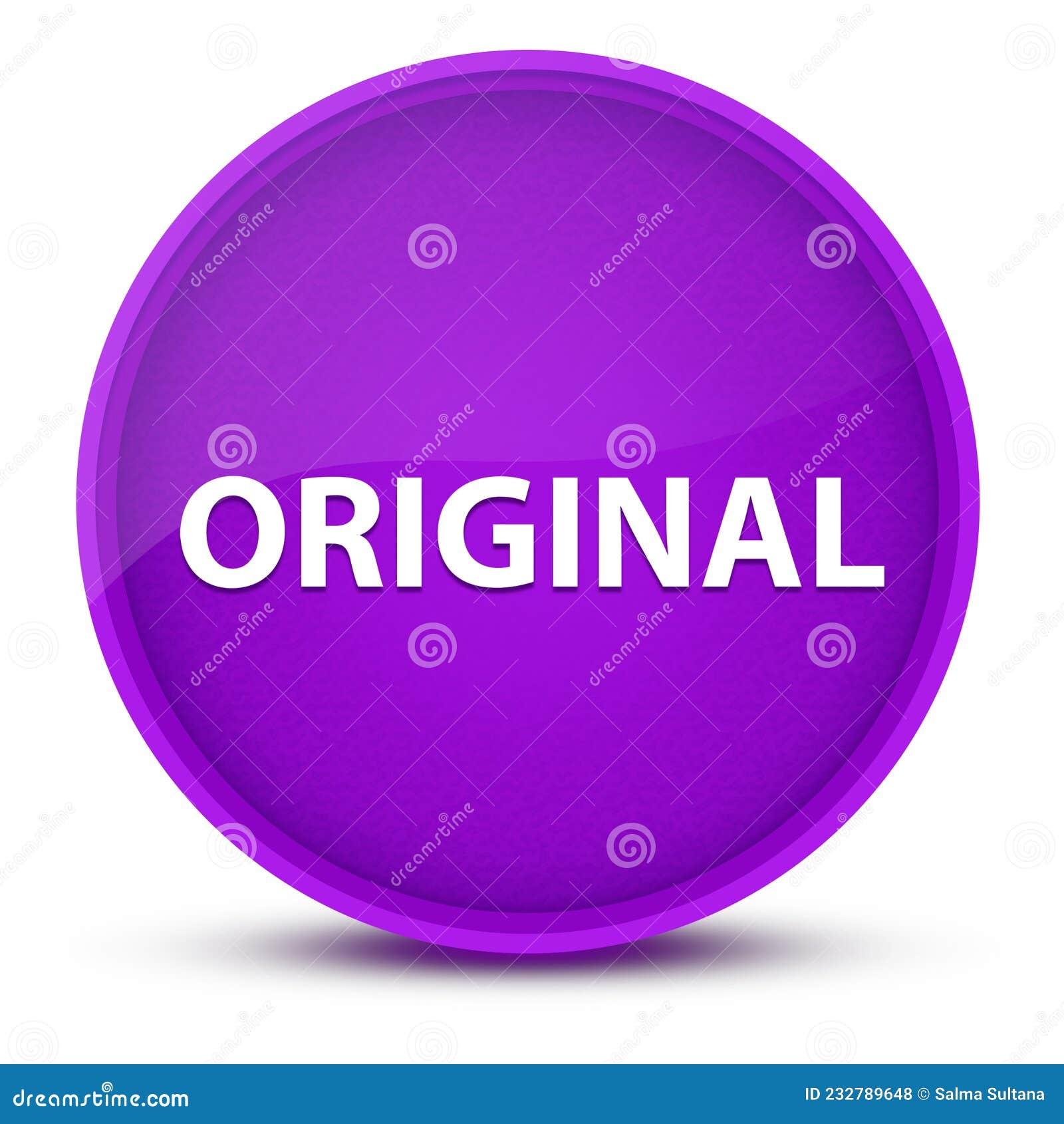 Original Luxurious Glossy Purple Round Button Abstract Stock ...