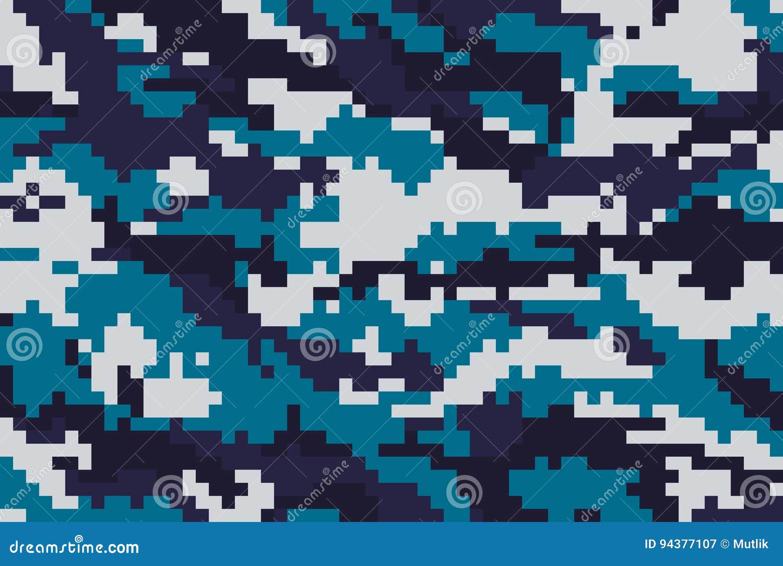 Pixel Camo Background. Seamless Camouflage Pattern. Military Texture ...