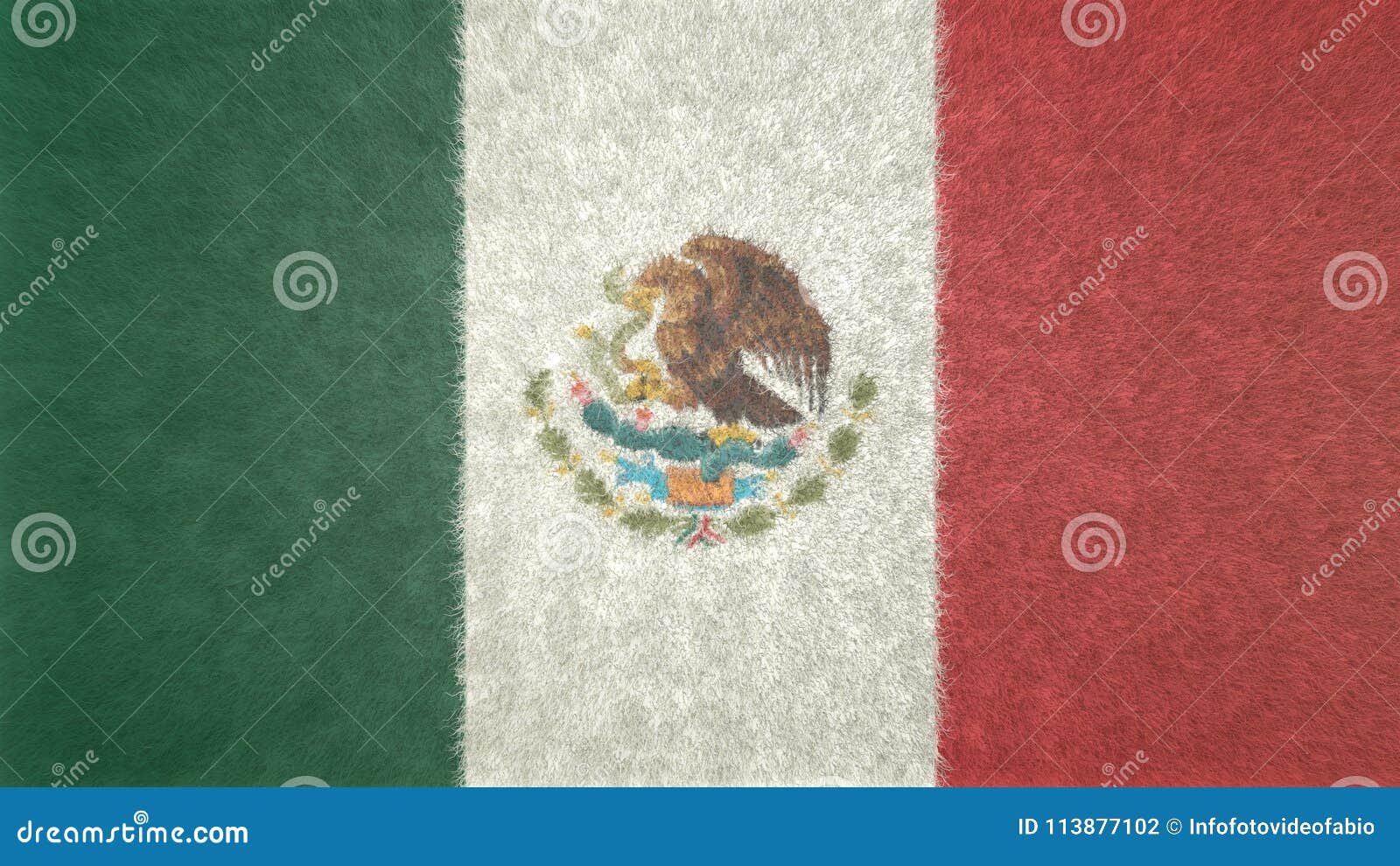 Original Mexico 3D Flag Image. Stock Illustration - Illustration of ...