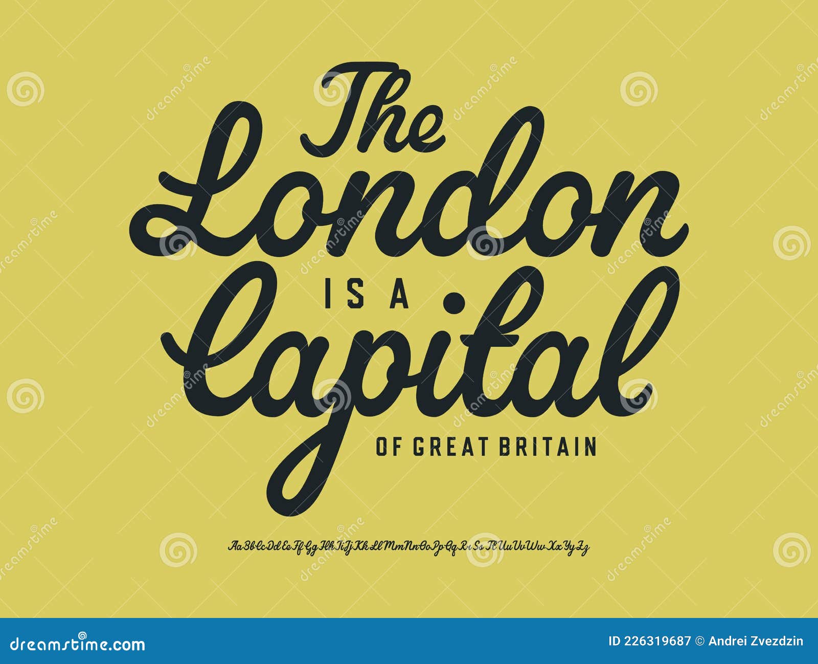 Original Monoline Script Font Vector Stock Vector - Illustration of ...