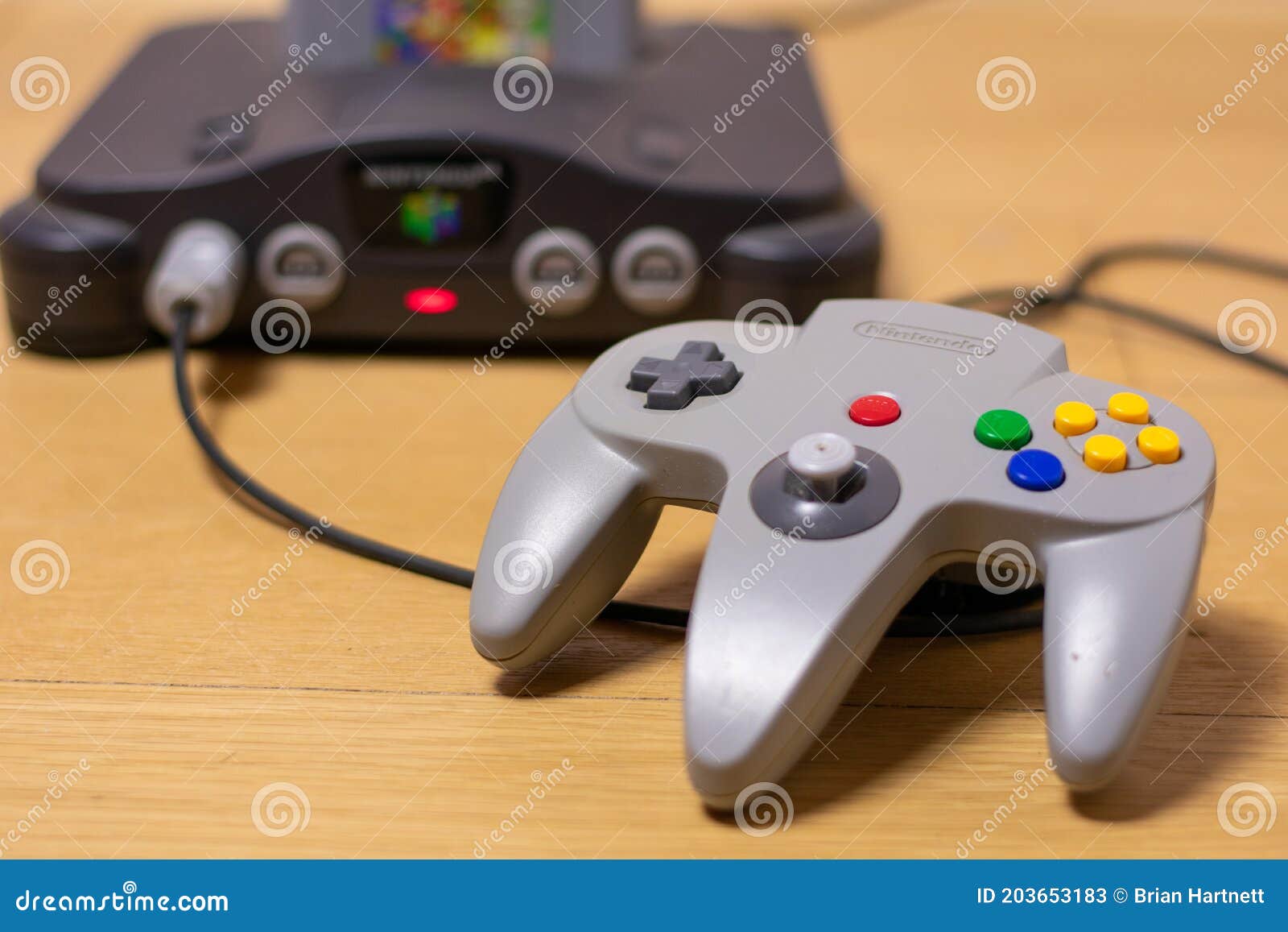 An Original Nintendo 64 Controller Editorial Stock Photo - Image of ...