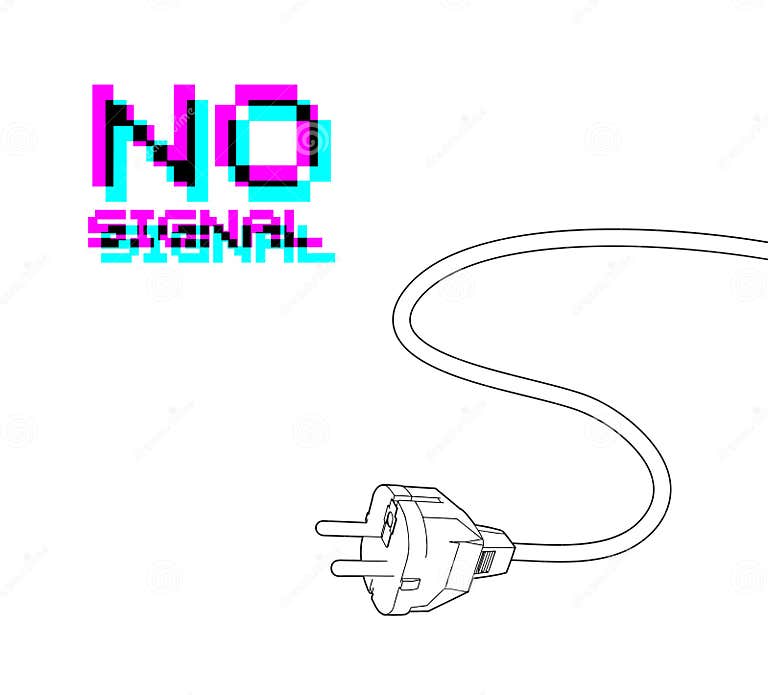 Original no signal message stock illustration. Illustration of clip ...