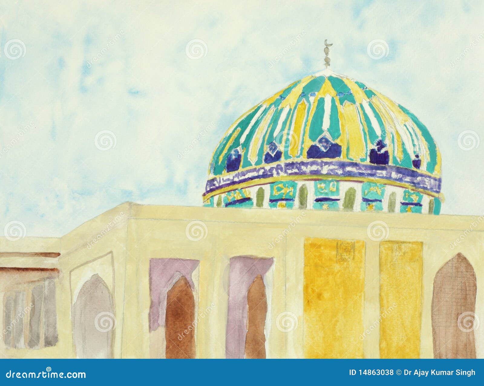 Dome Of The Mosque Icon. Mosque Icon Art. Islam Minaret Or Mosque Dome ...