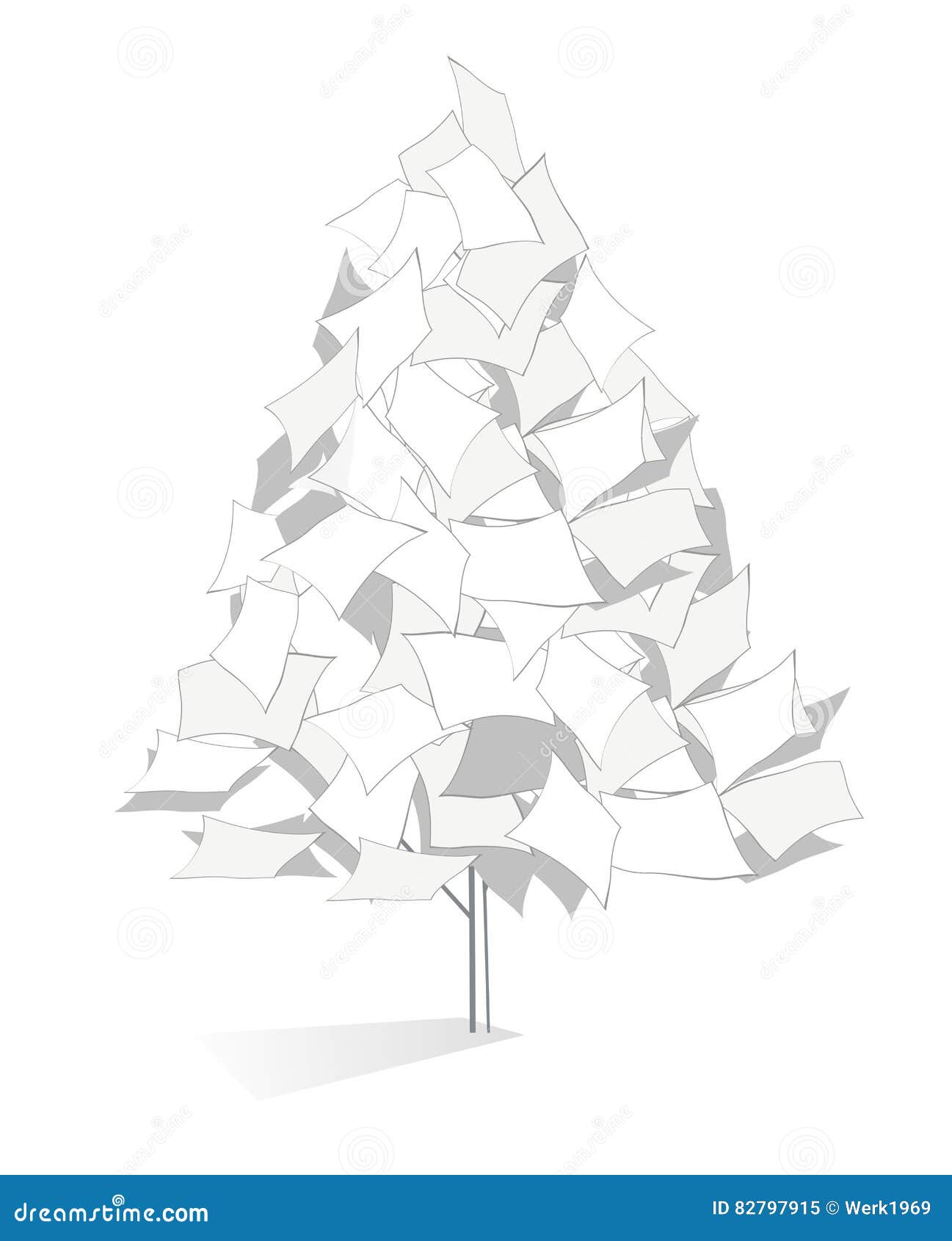 Original Paper Tree Illustration Stock Vector - Illustration of ...