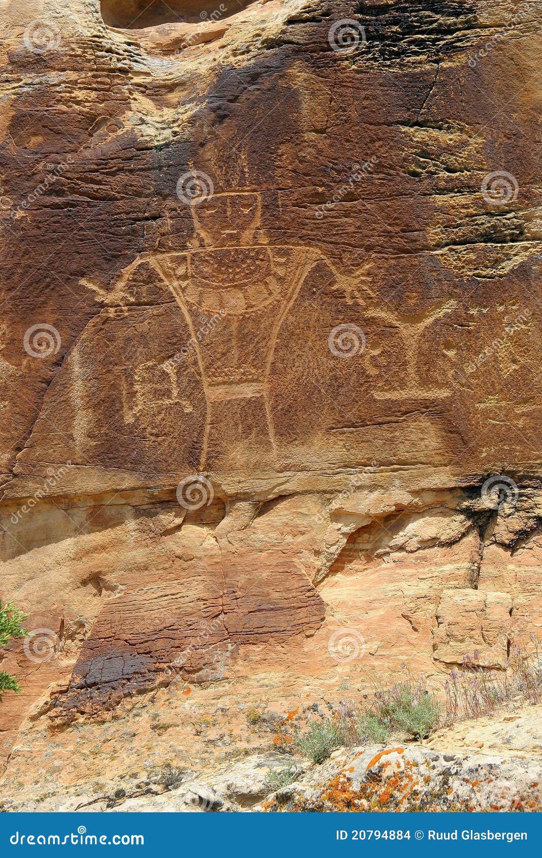 Original Petroglyphs in Utah Mountains Stock Photo - Image of americans ...