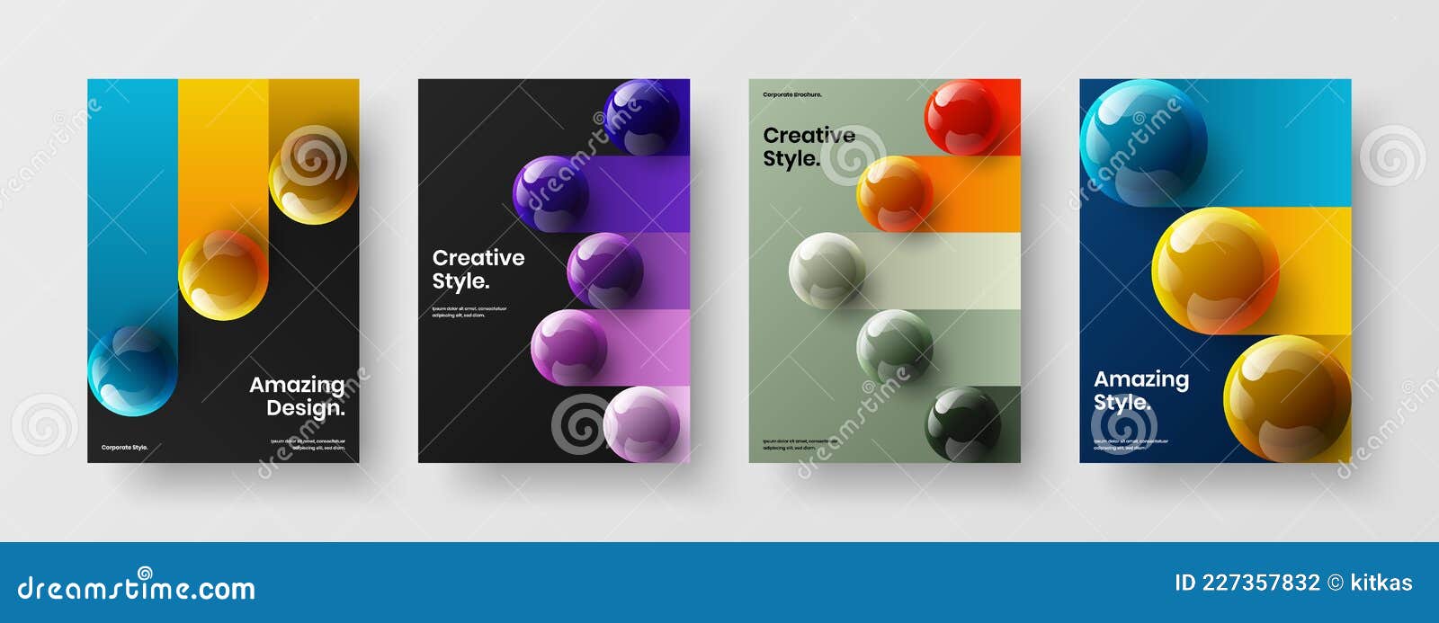 Original Placard Vector Design Template Set Stock Vector - Illustration ...