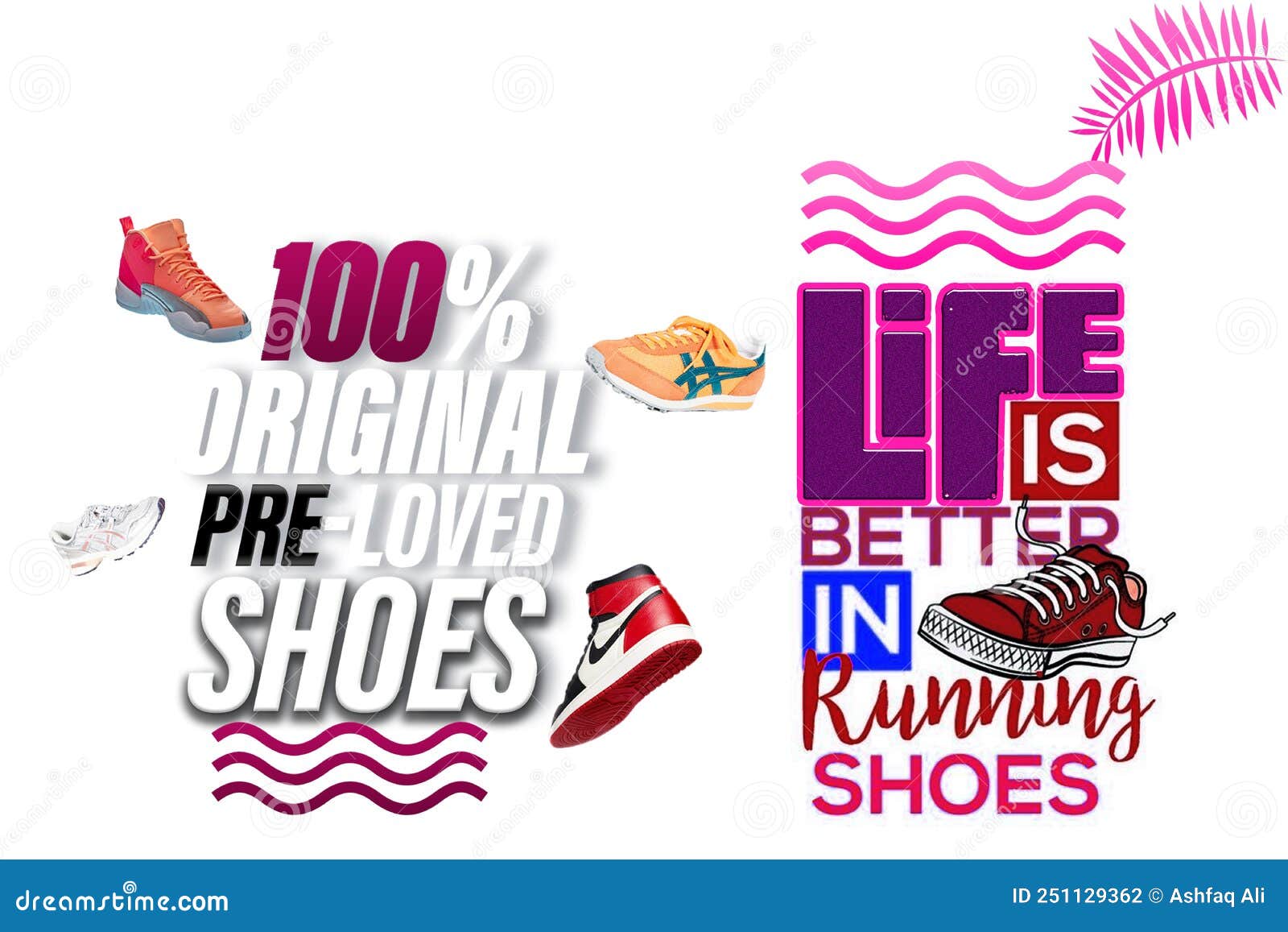 100 Original Pre Loved Shoes Banner Design Stock Photo - Image of ...