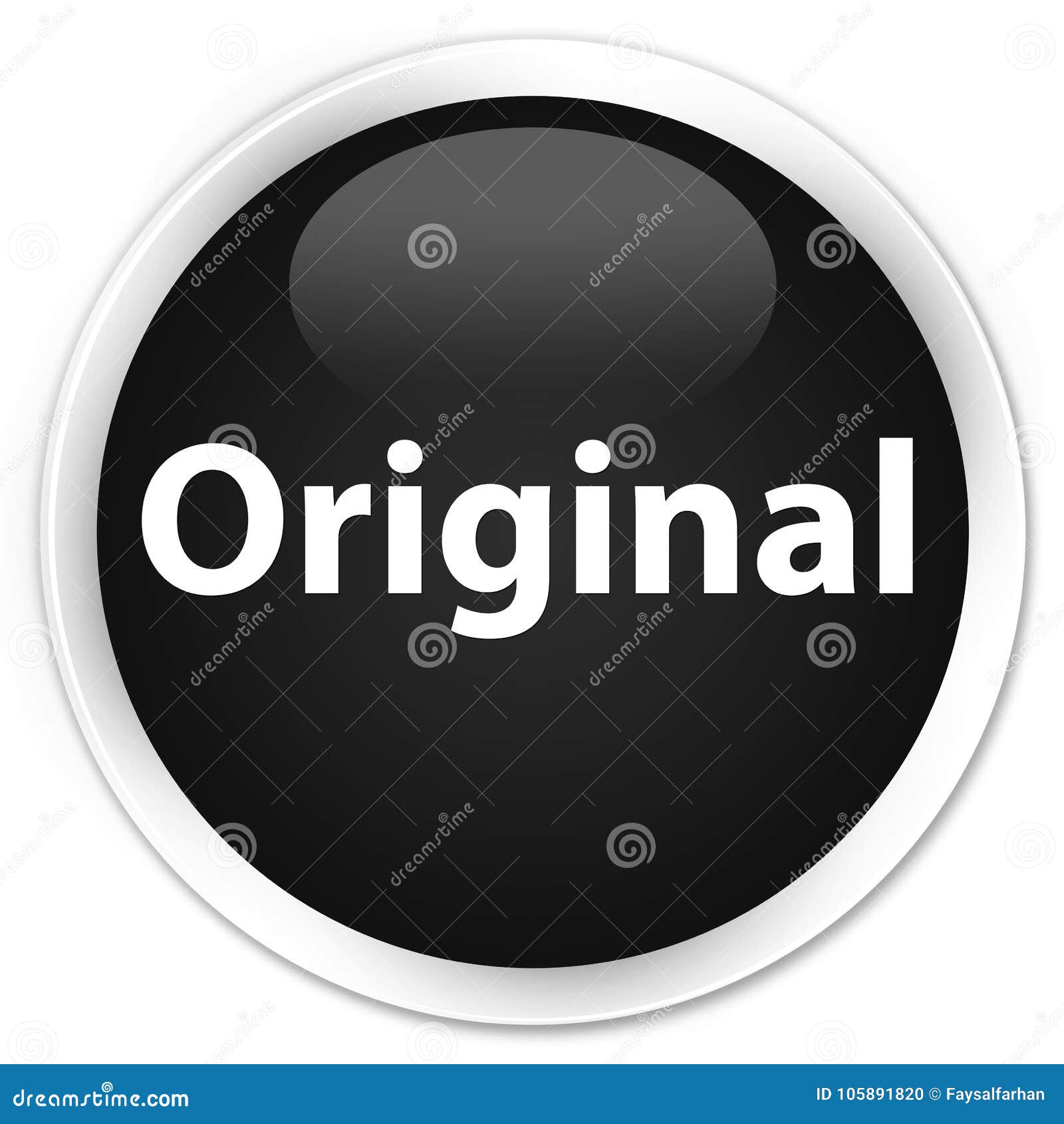 Original Premium Black Round Button Stock Illustration - Illustration ...