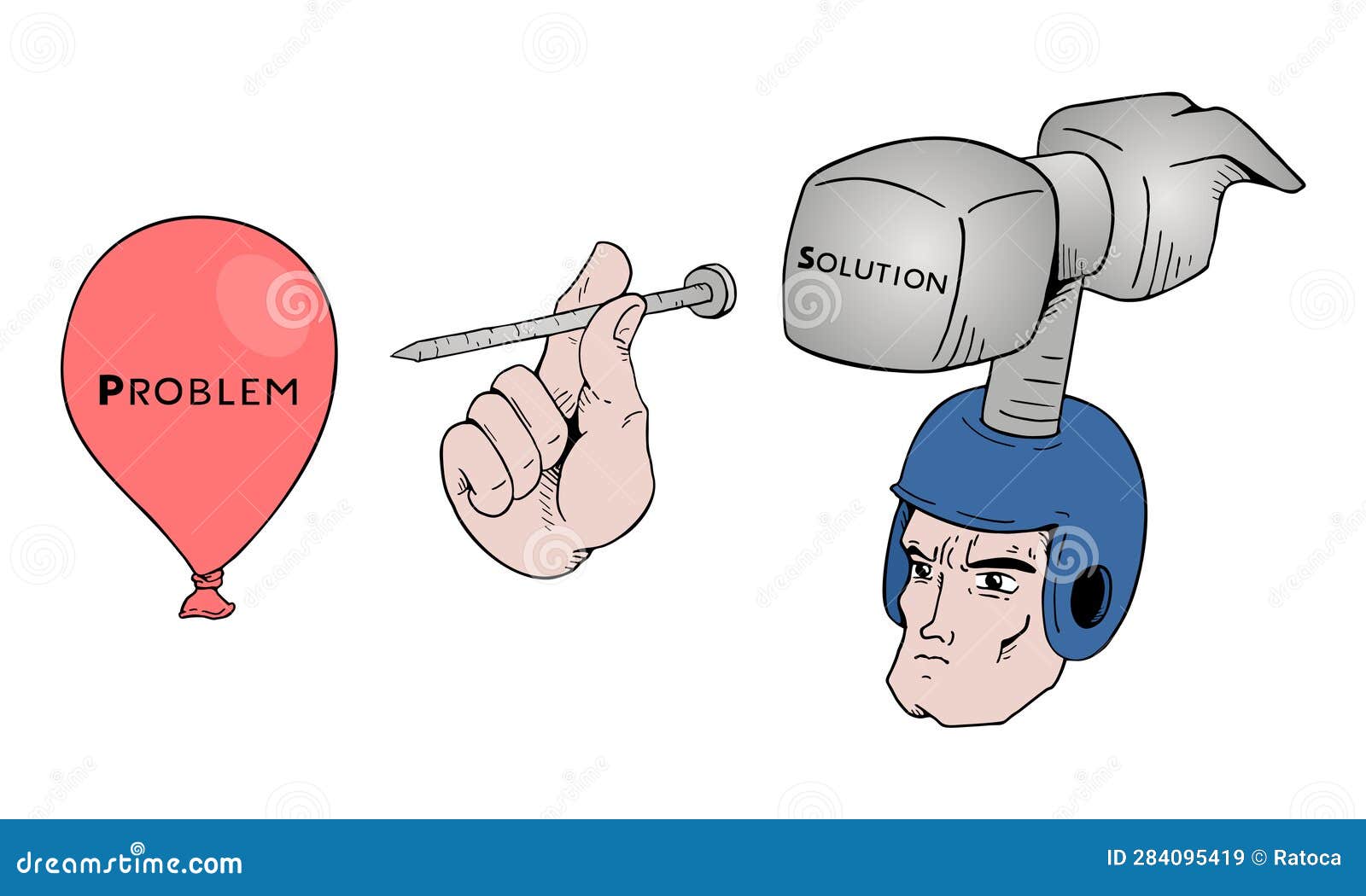Original Problem and Solution Illustration Stock Vector - Illustration ...