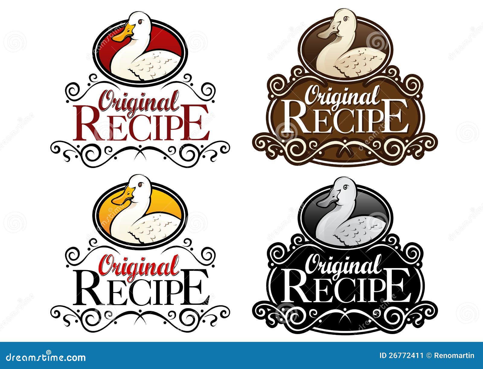 Original Recipe Duck Version Seal Cartoon Vector | CartoonDealer.com ...