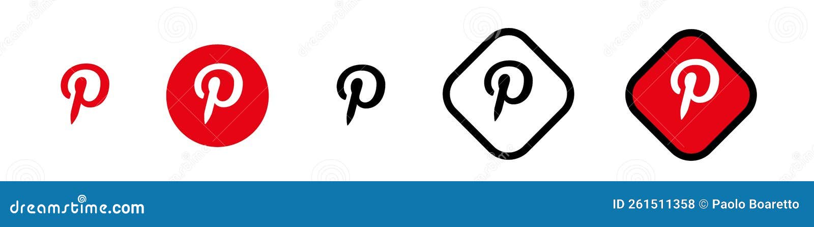 Original Red Pinterest Web Icon Editorial Stock Photo - Illustration of ...