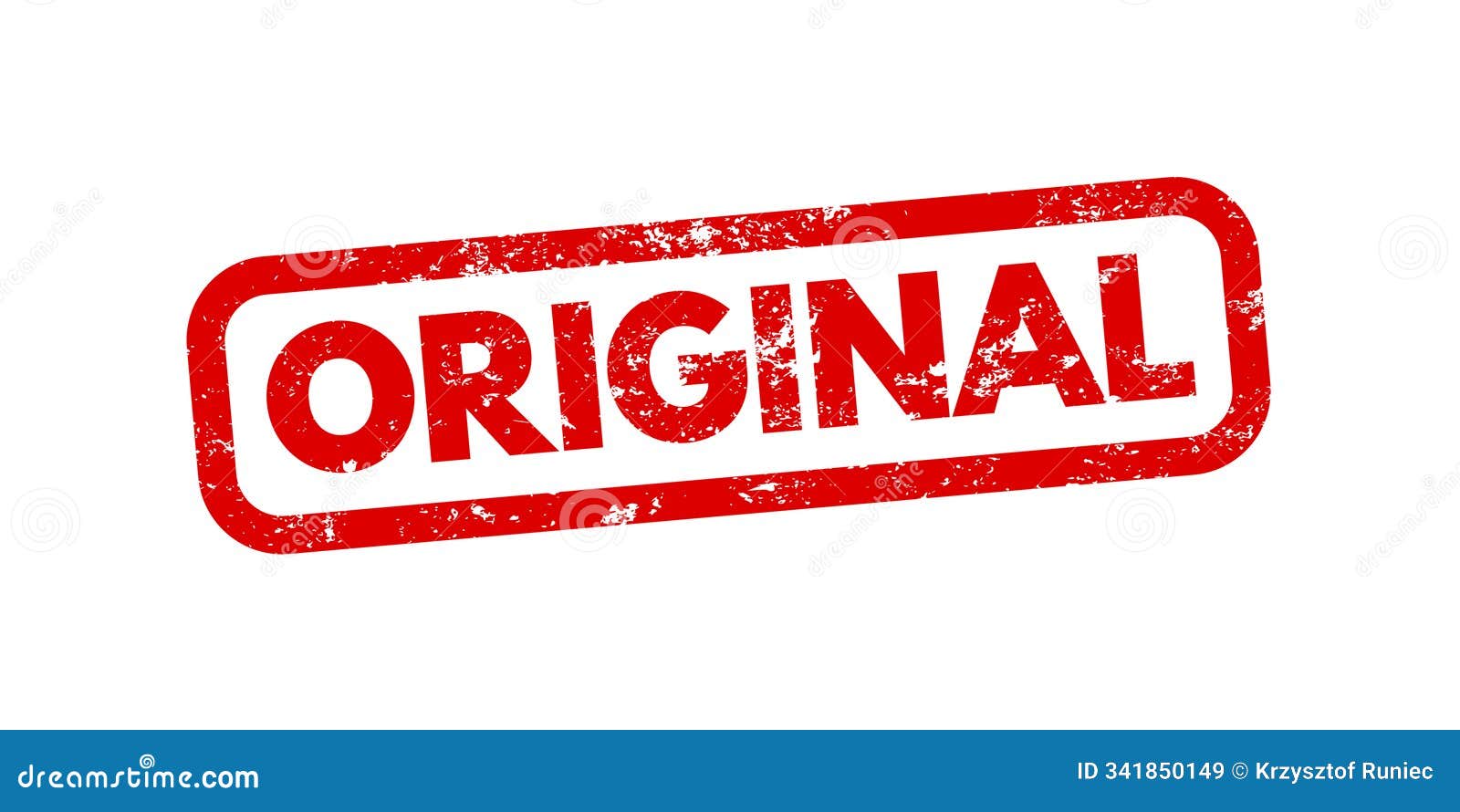 Original Red Rubber Stamp in Grunge Effect Stock Illustration ...