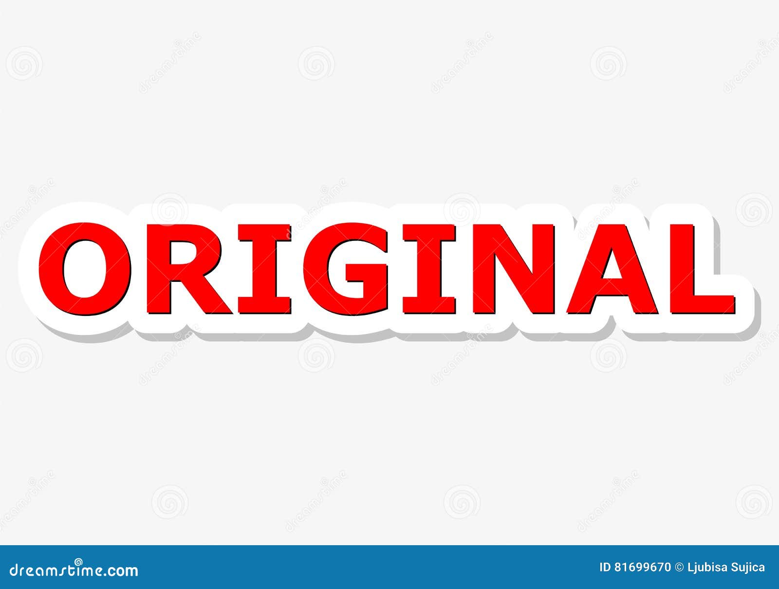 Original Red Sign stock vector. Illustration of label - 81699670