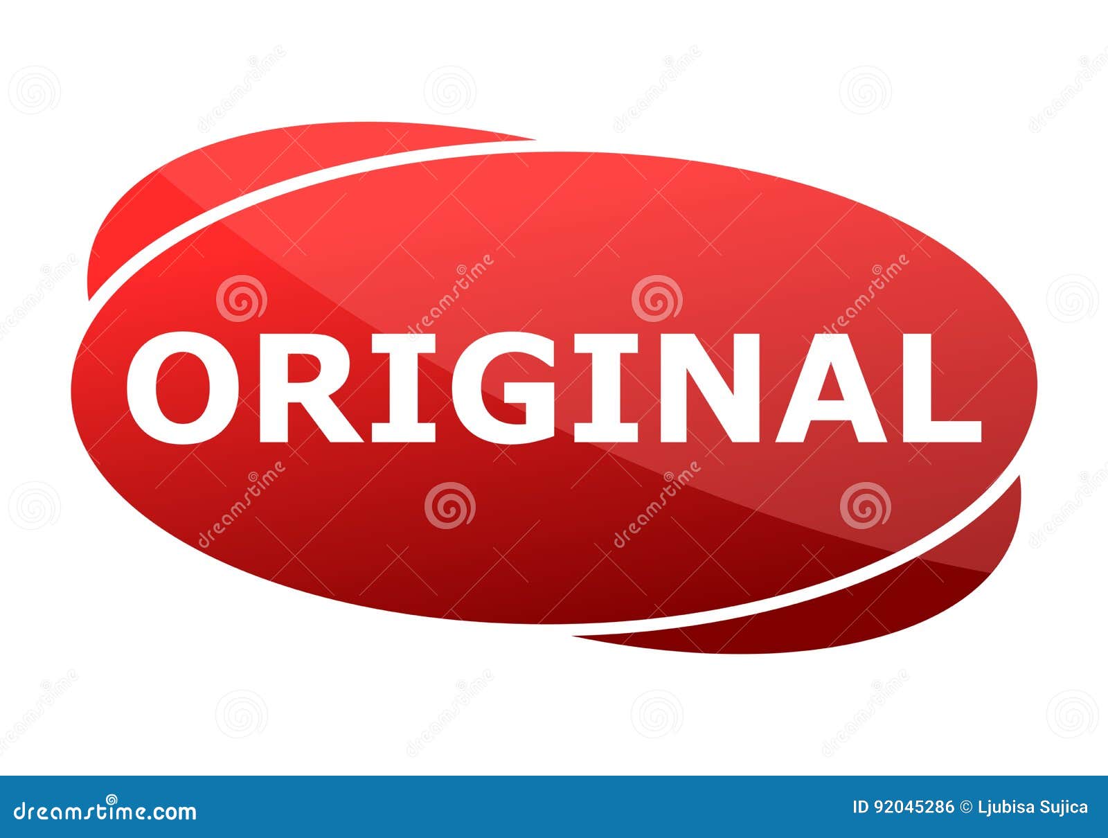Original Red sign stock vector. Illustration of badge - 92045286