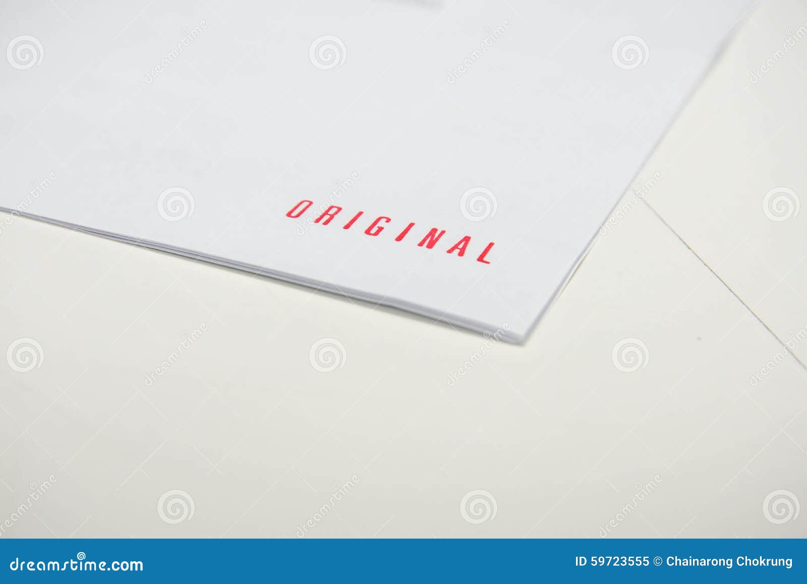 Original with Red Stamp on White Paper Stock Image - Image of validate ...