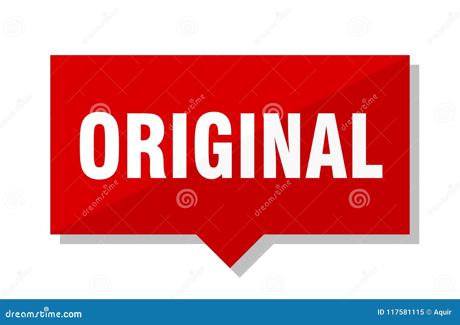Original red tag stock vector. Illustration of square - 117581115