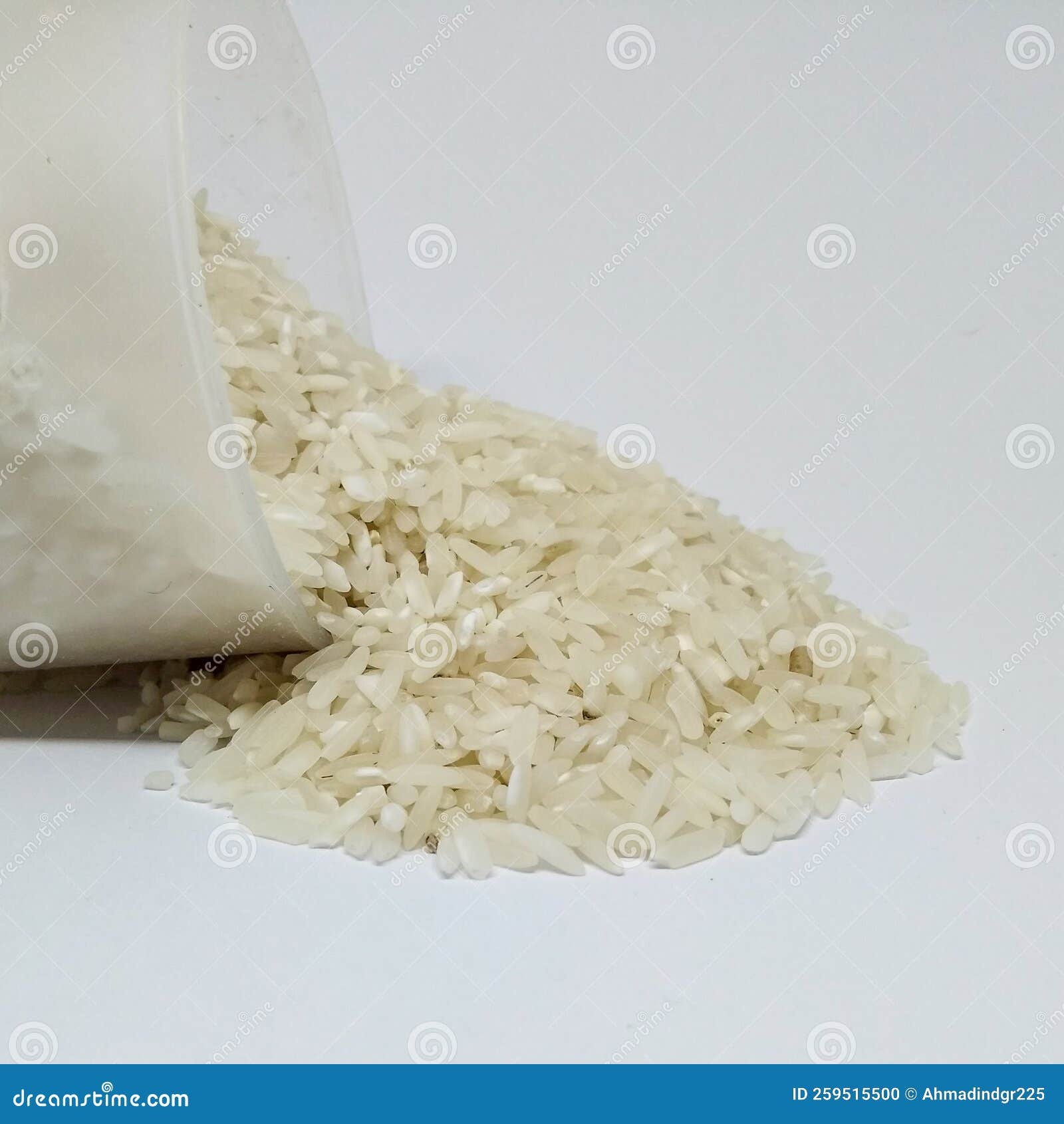 Rice Spill on White Background Stock Photo - Image of natural, harvest ...