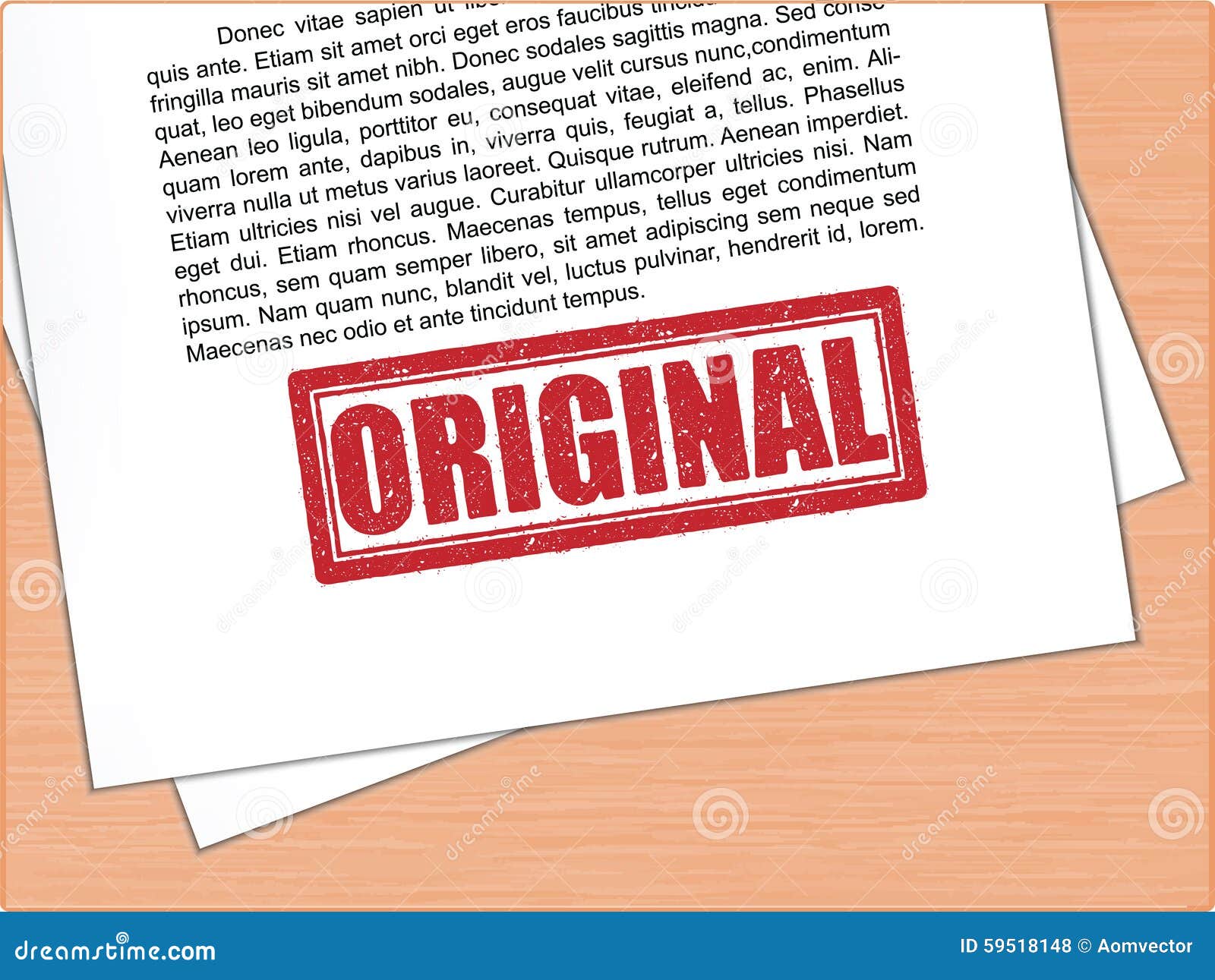 Original Rubber Stamp Text on Paper Stock Vector - Illustration of ...