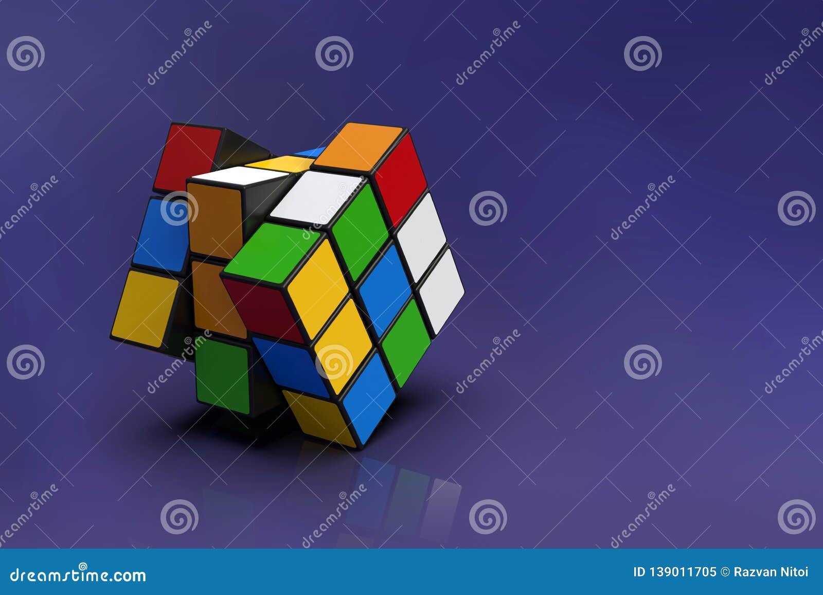 Rubik`s Cube, Shuffled and Rotated, Extreme Detail Editorial Image - Illustration of activity ...