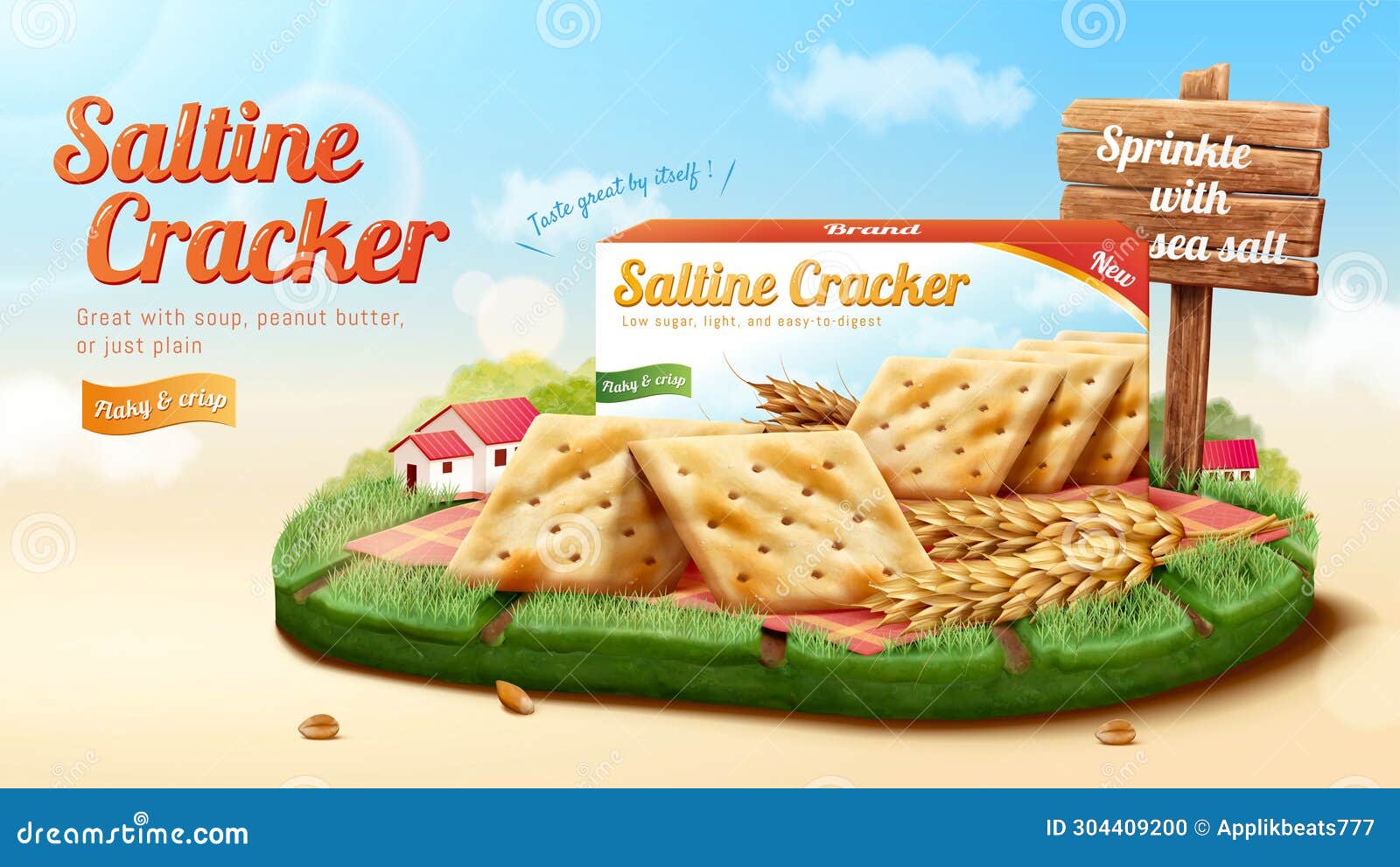 Saltines Cracker Package Design Royalty-Free Cartoon | CartoonDealer ...