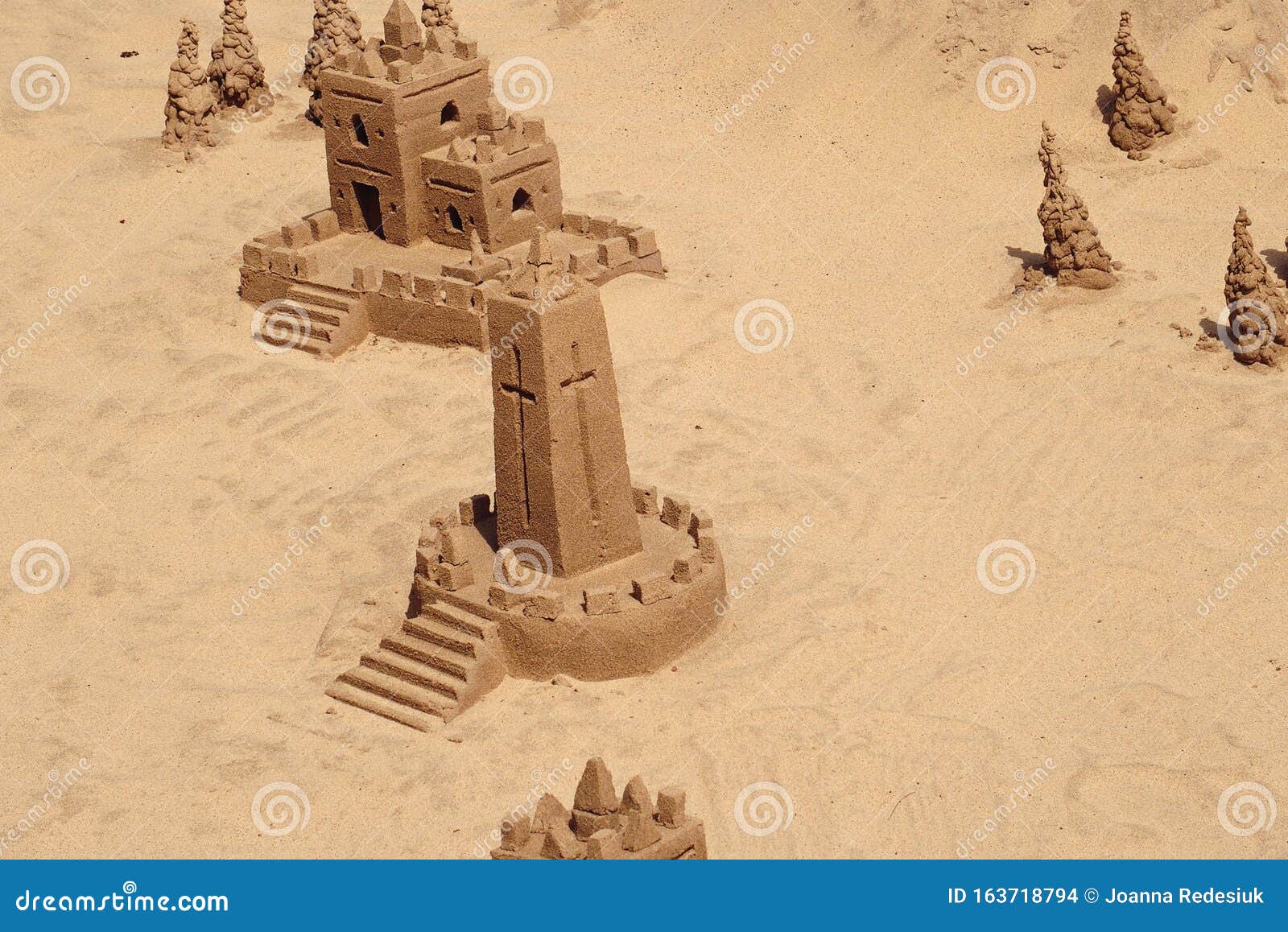 Original Sand Structures on the Beach on a Beautiful Warm Sunny Day by ...