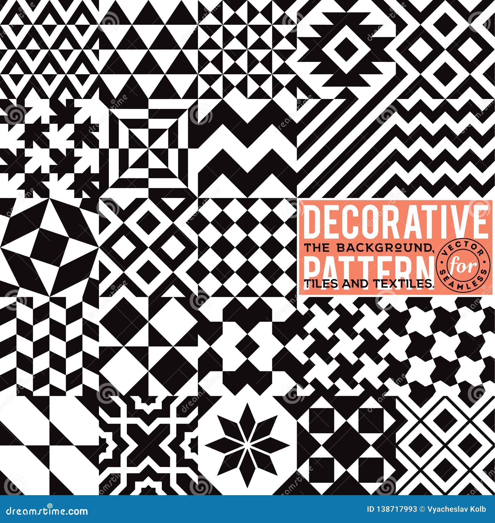 Original Scandinavian Set Modern Black and White Pattern Stock Vector ...