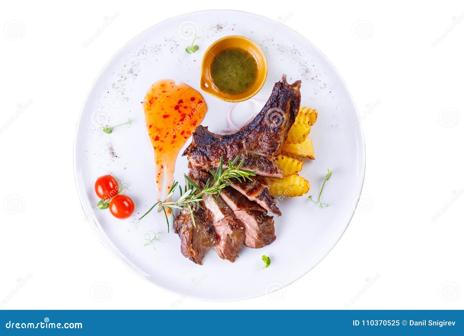 The Original Second Dish with a Delicious Piece of Meat and a Side Dish ...