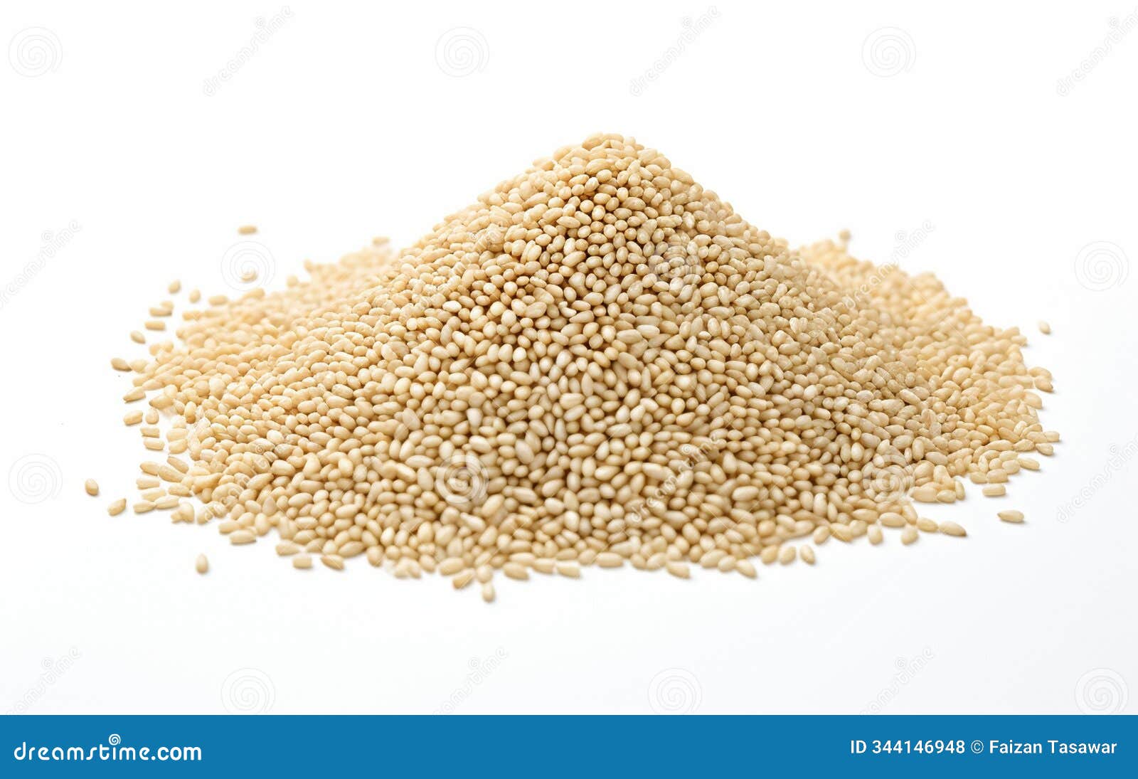 Original Sesame Seeds on White Background Stock Illustration ...