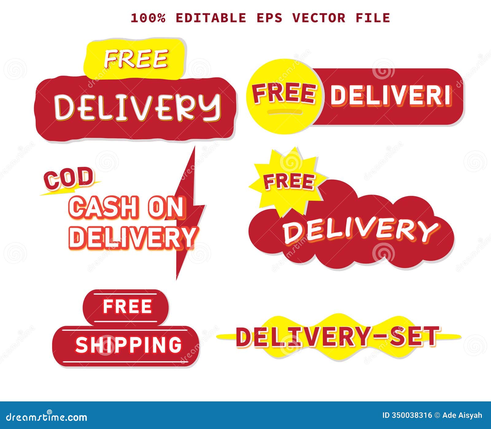Original Set of Delivery Labels Vector Stock Illustration ...