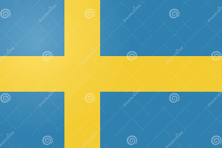 Original And Simple Sweden Flag Isolated Vector In Official Colors And