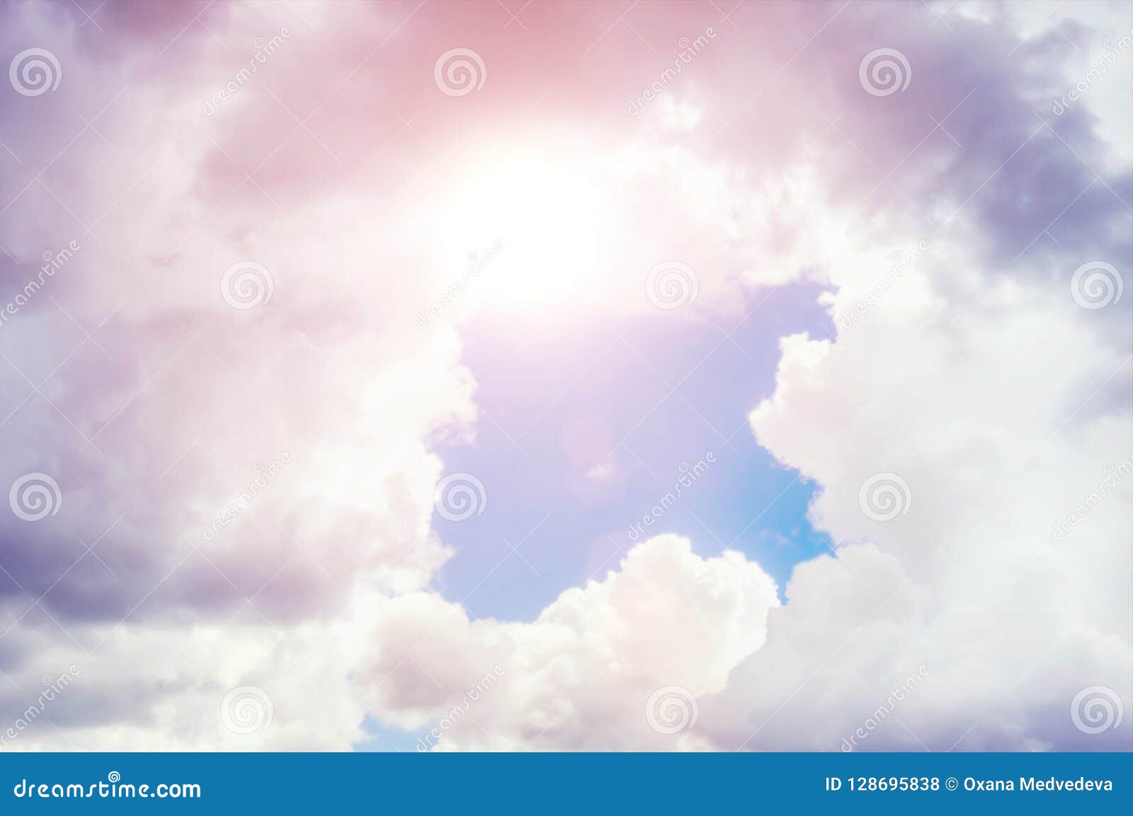 The Original Sky Background with a Square of Sky between the Clouds ...