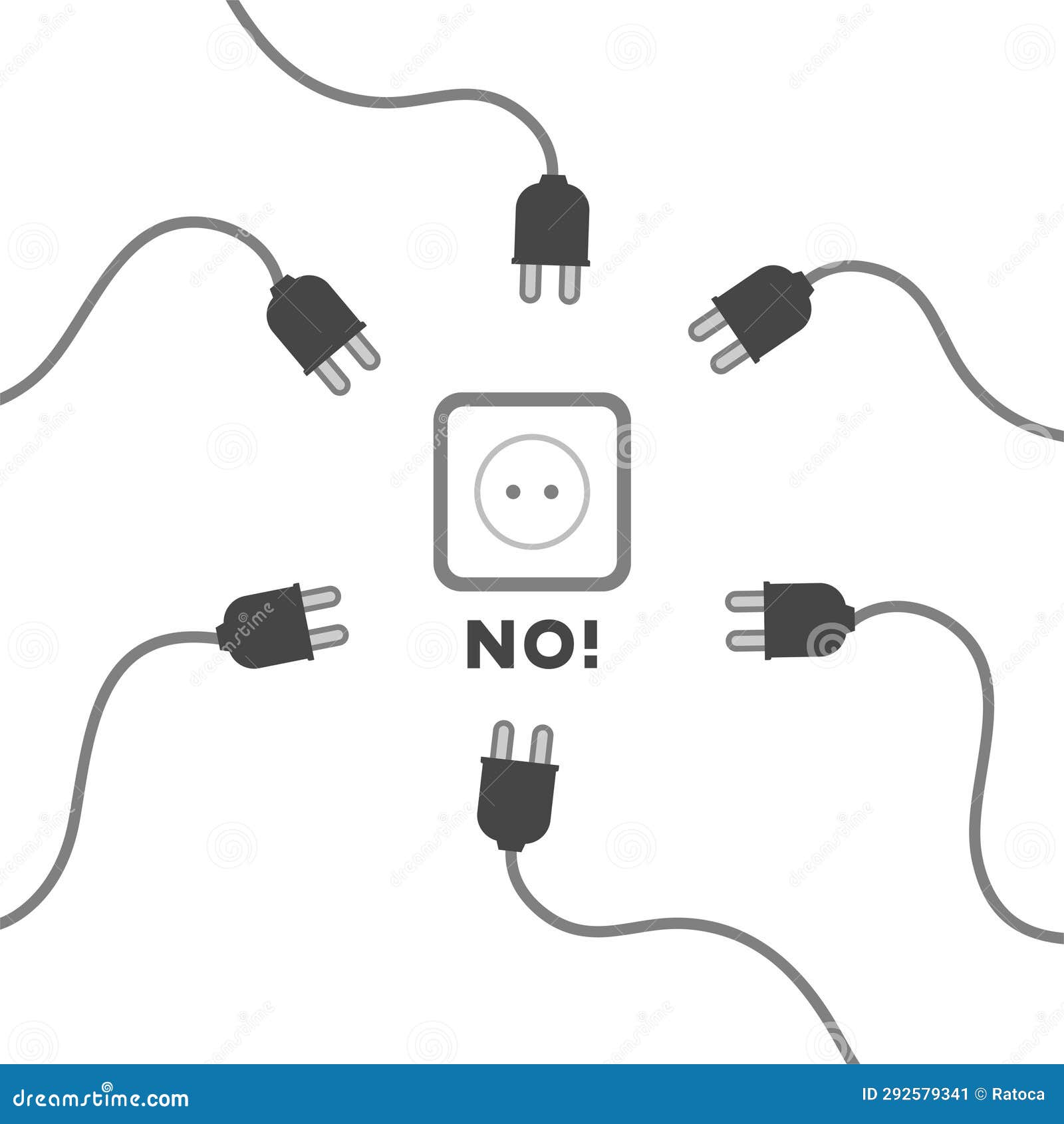 Original Socket with No Message Stock Vector - Illustration of cable ...