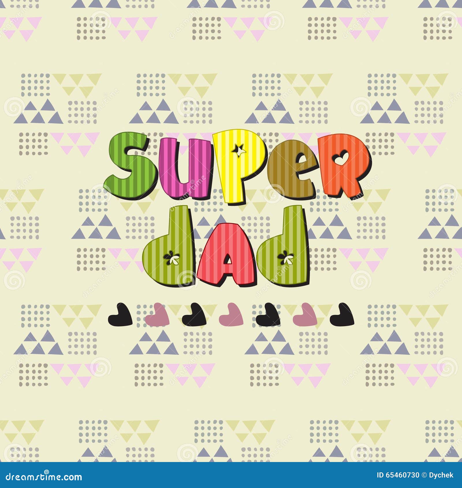 The Original Spelling of the Phrase Super Dad. Stock Vector ...