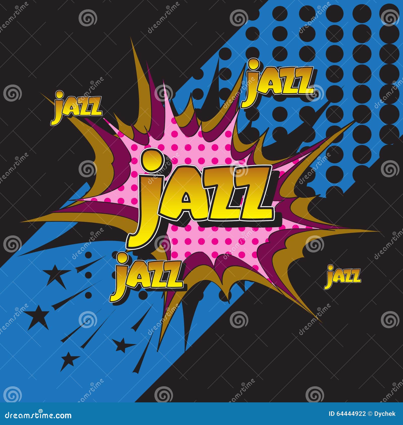 The Original Spelling of the Word Jazz in the Style of Comics. Stock ...