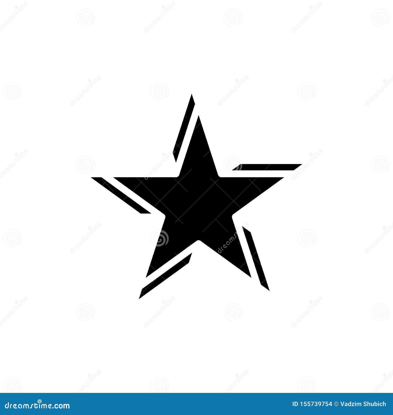Original Star on a White Background. Flat Vector Illustration EPS10 ...