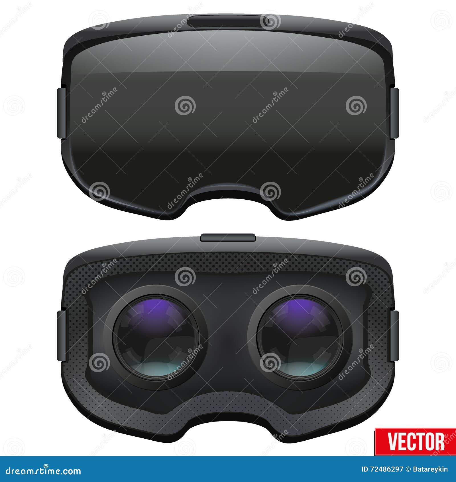 Original Stereoscopic 3d VR Headset Inside Stock Illustration ...