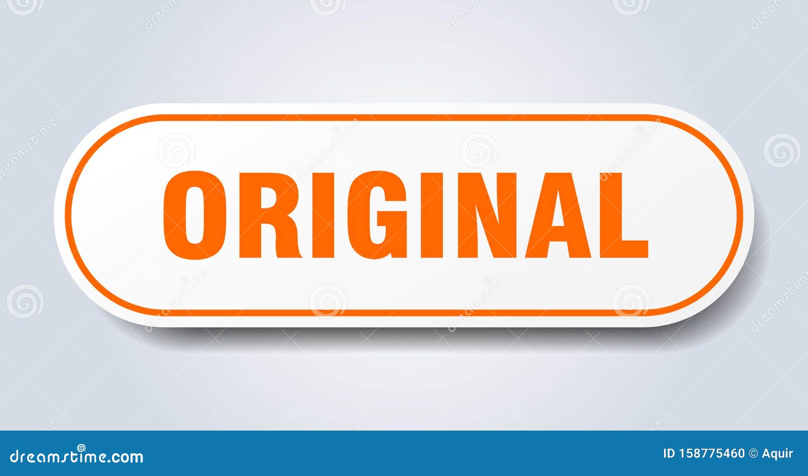 Original sticker. stock vector. Illustration of vector - 158775460
