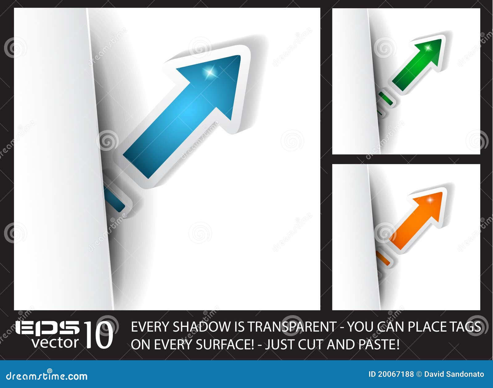 Original Style Arrow Paper Tag with Transparent Stock Vector ...