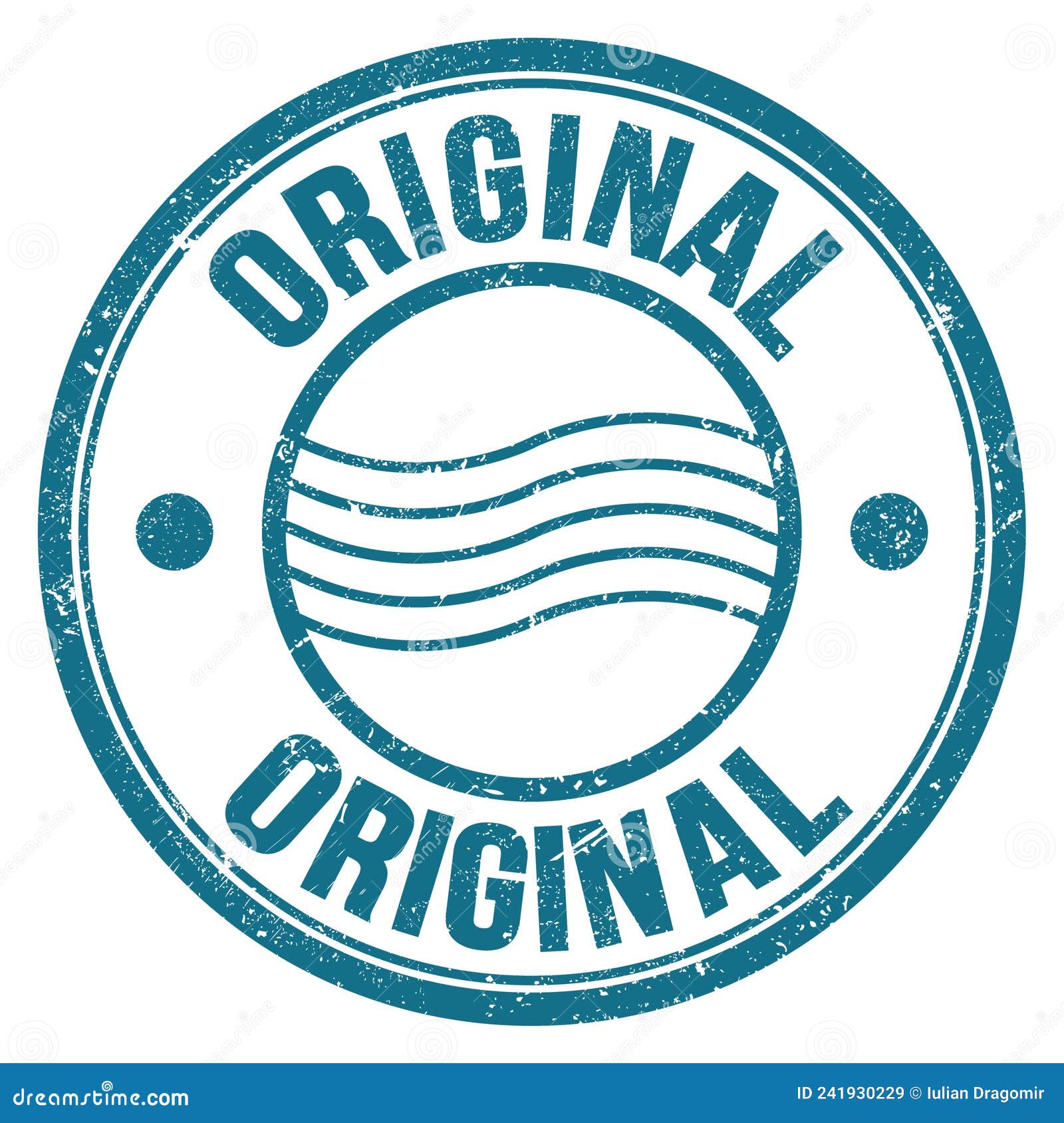 ORIGINAL Text Written on Blue Round Postal Stamp Sign Stock ...