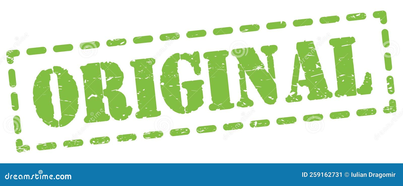 ORIGINAL Text Written on Green Stamp Sign Stock Illustration ...