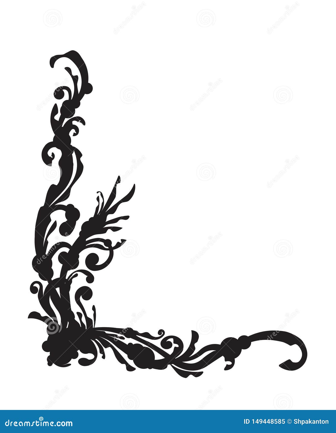 Original, Unusual Black Corner for Your Design Stock Vector ...