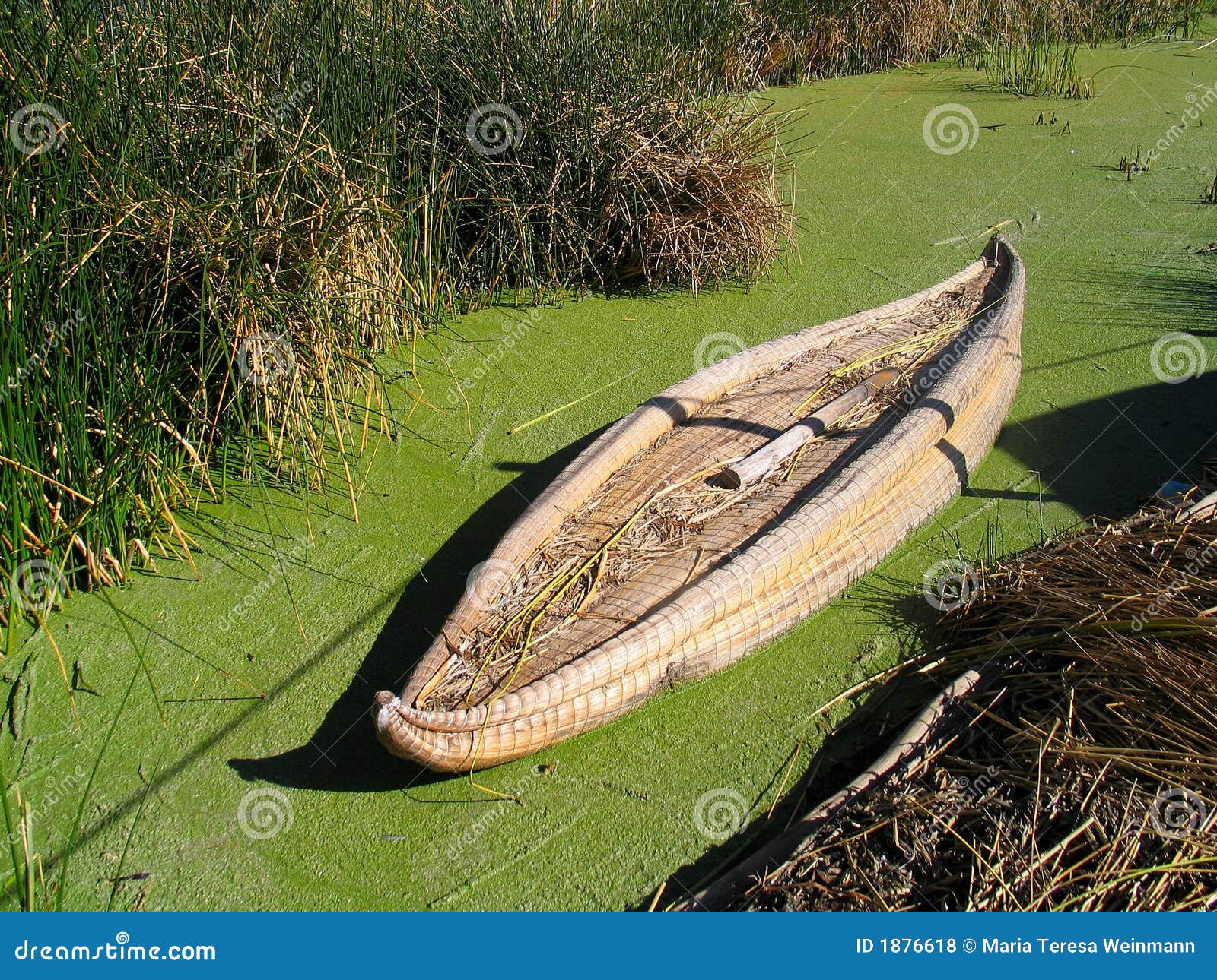 Original Uros reed boat stock photo. Image of sunny, original - 1876618