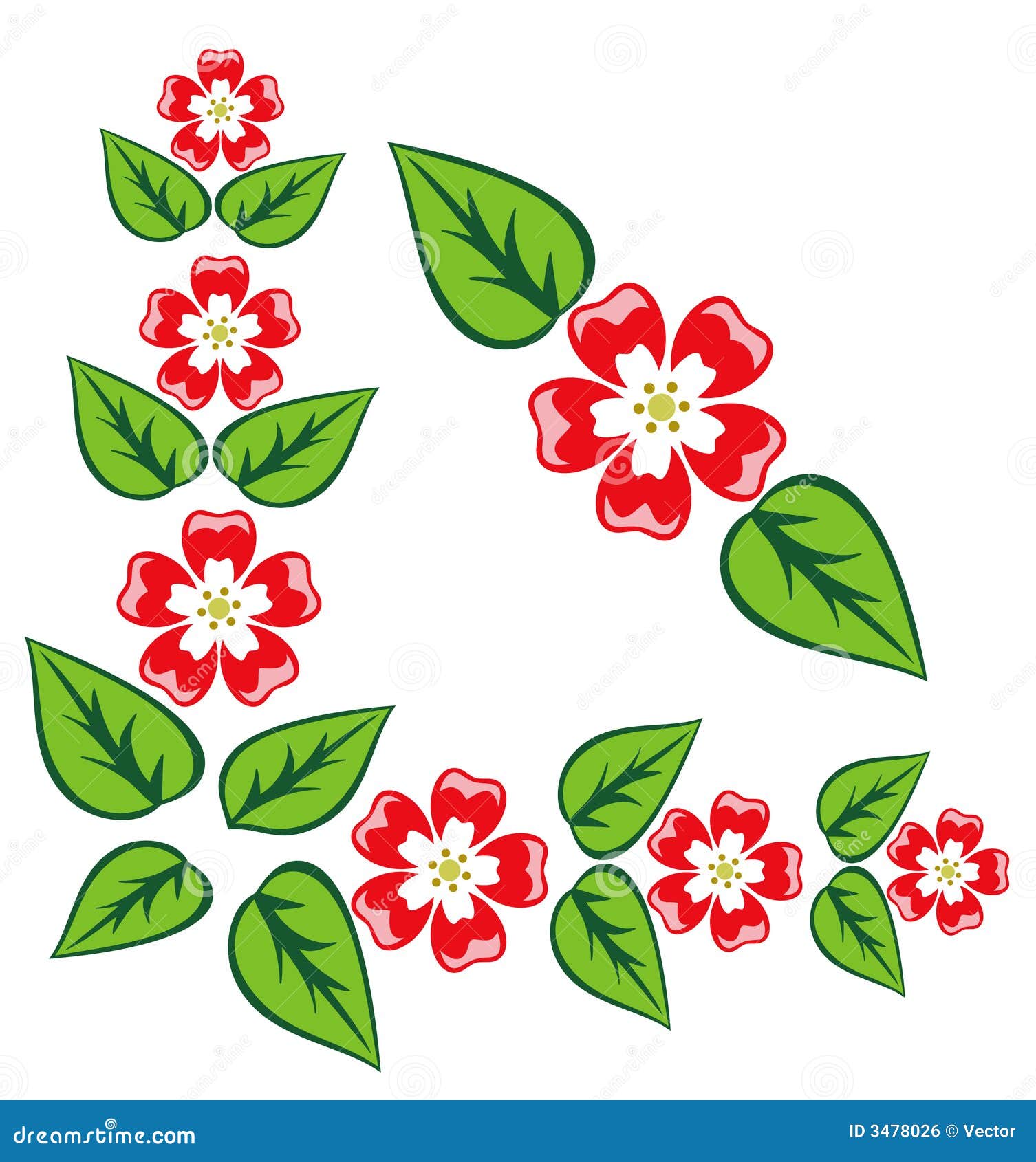 Original Vector Floral Corner Ornament Stock Vector - Illustration of ...