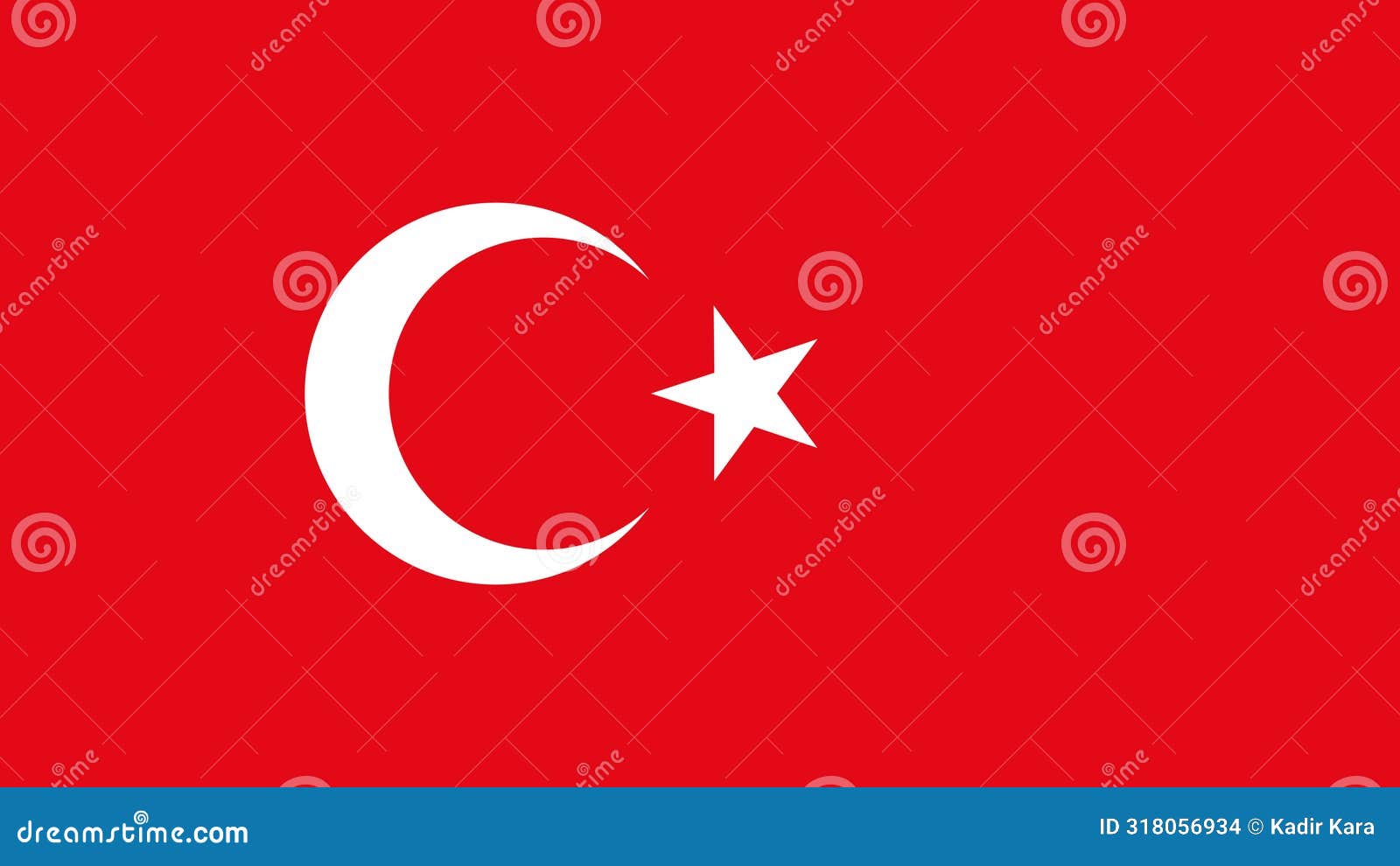 Original Vector Illustration of the Turkish Flag for Design Use Stock ...